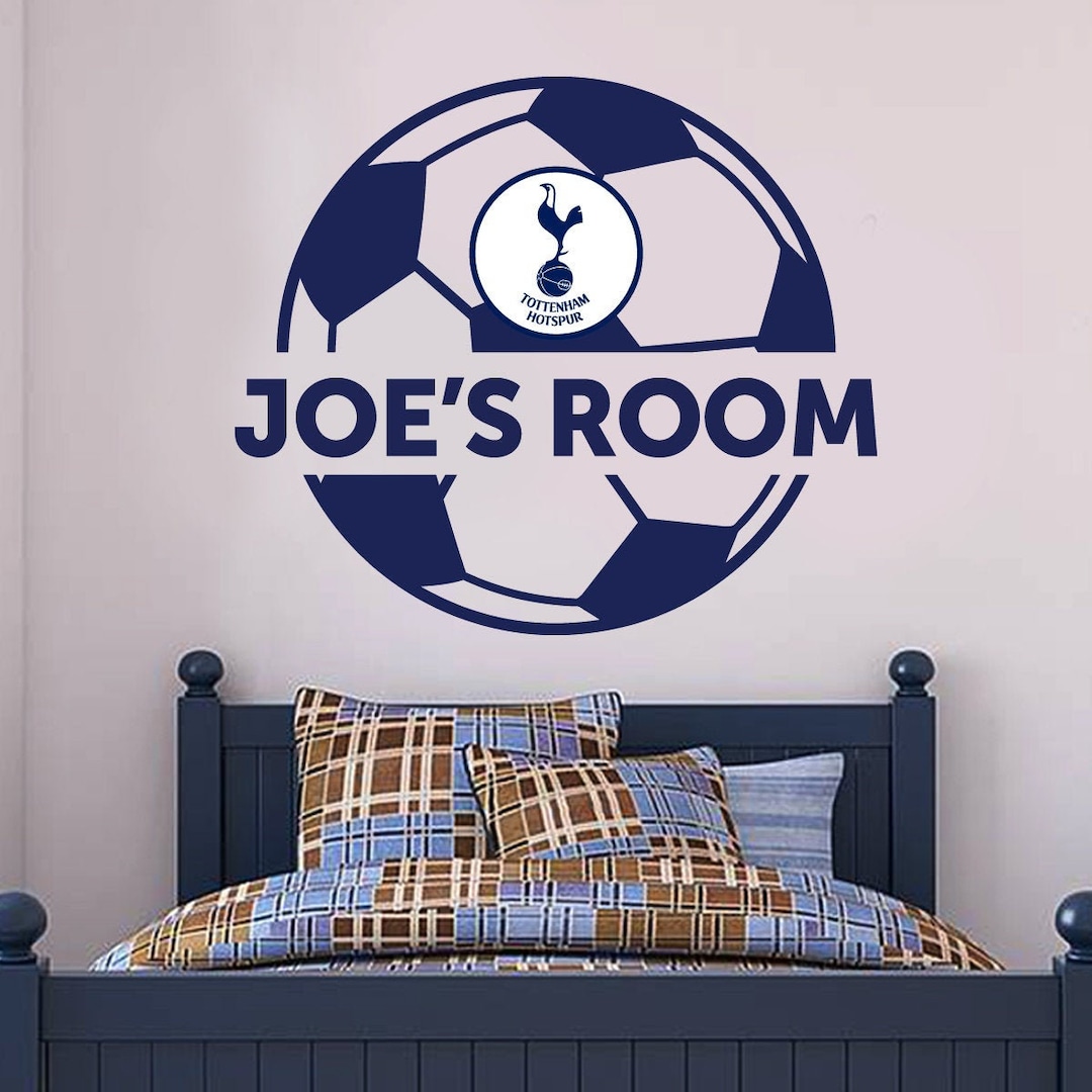 Tottenham Hotspur Football Club Personalised Ball & Name Wall Decal ...
