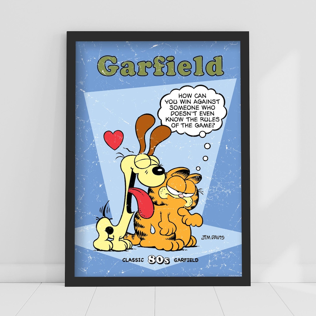 Garfield Print – Garfield and Odie 80's Poster Wall Art - Etsy