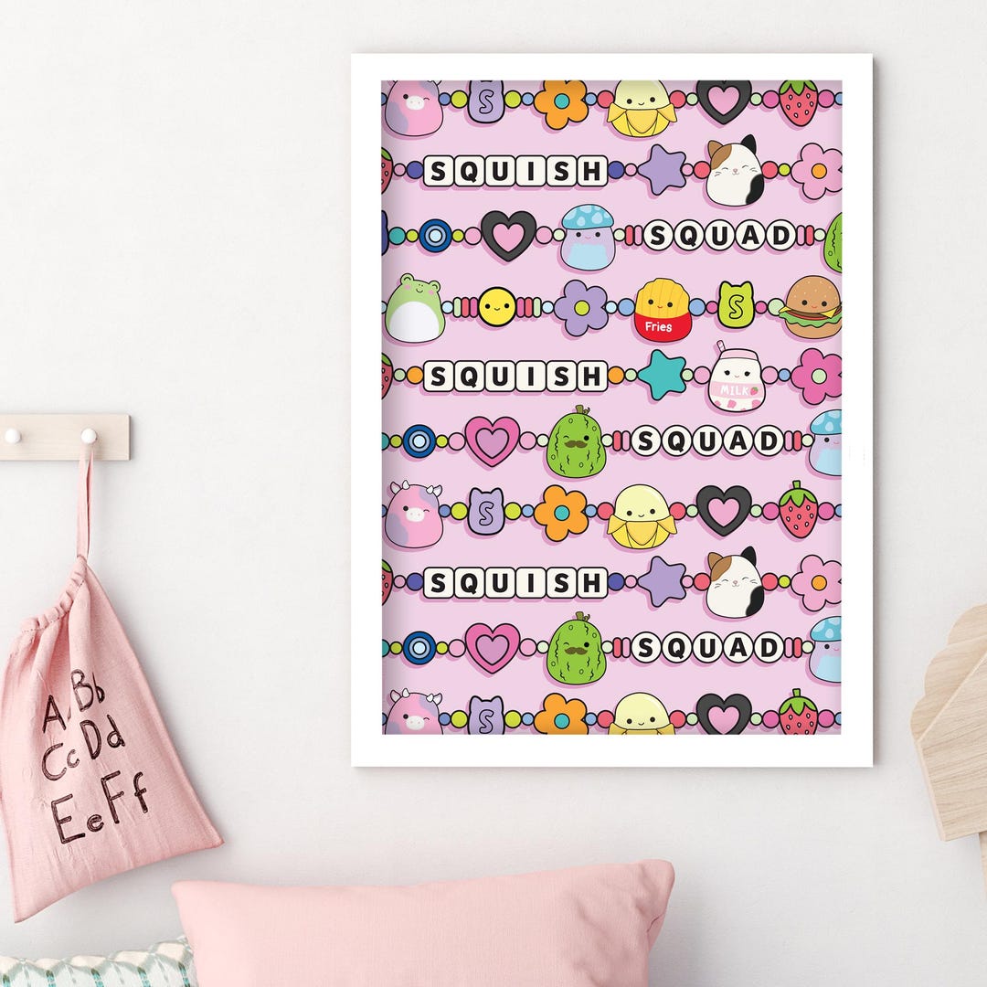 Squishmallows Print - Squish Squad Friendship Bracelets Poster Wall Art ...