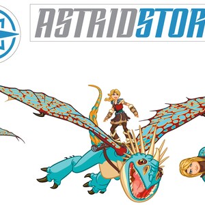 How to Train Your Dragon - Astrid & Stormfly Wall Sticker Set - Etsy