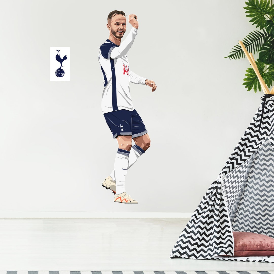 Tottenham Hotspur FC - James Maddison 24-25 Illustration Wall Sticker ...