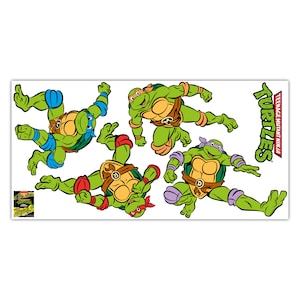 Teenage Mutant Ninja Turtles Wall Sticker - 4 Character Decal Set TMNT ...