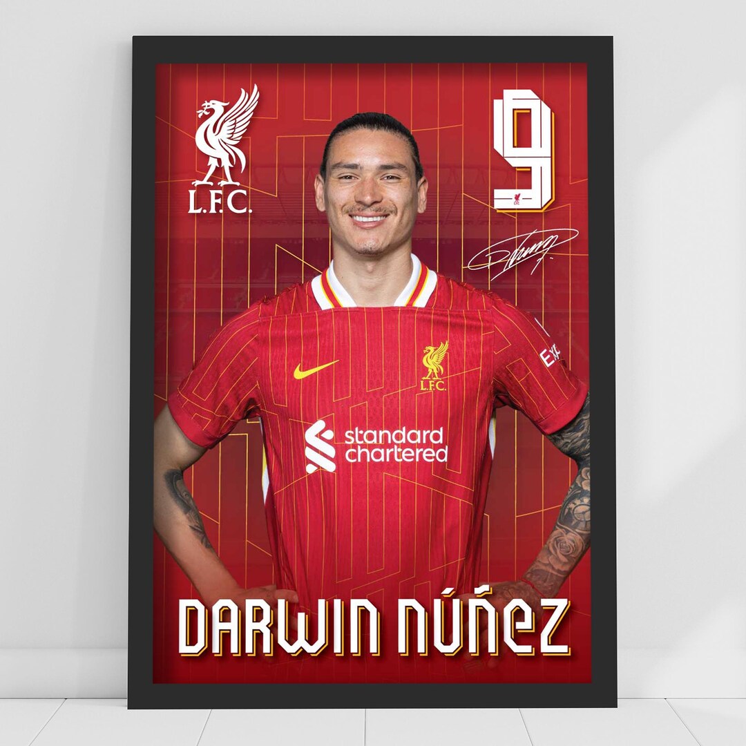 Liverpool FC Print - Darwin Nunez 24-25 Core Player Poster - Etsy