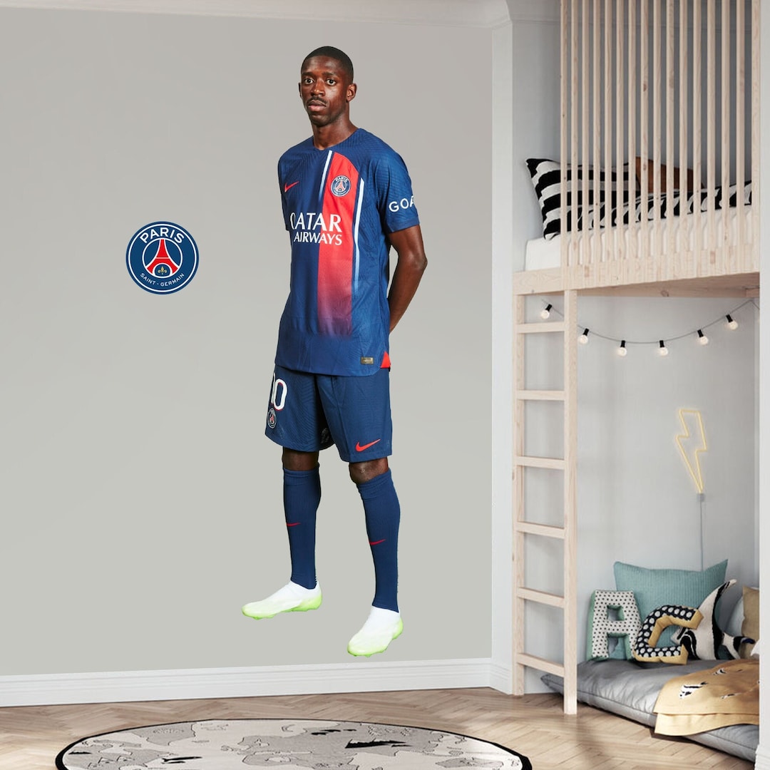 Paris Saint-germain Wall Sticker Dembele 23-24 Player Wall Decal PSG ...