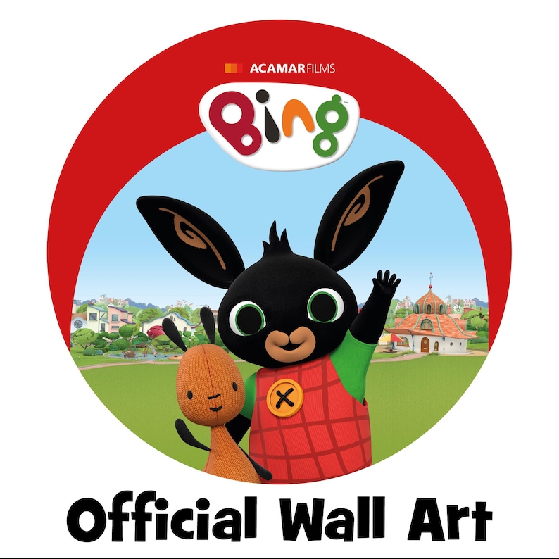 Bing Wall Sticker - Bing and Sula Rainbow Personalised Name - Etsy