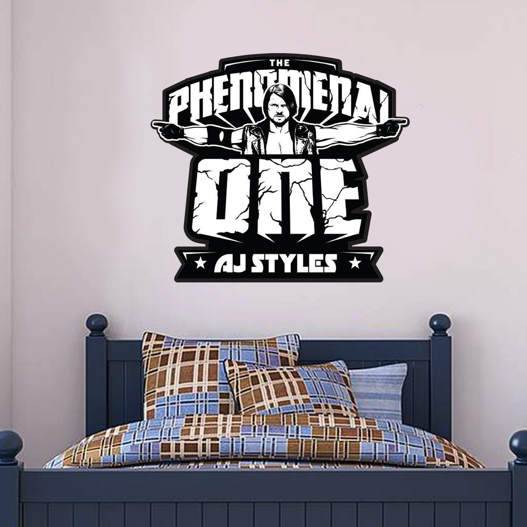 WWE - AJ Styles Graphic Wall Sticker - Etsy