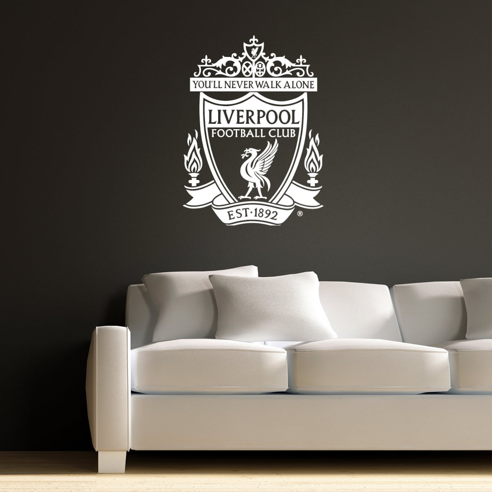 Liverpool Football Club One Colour Crest Wall Decal LFC - Etsy UK