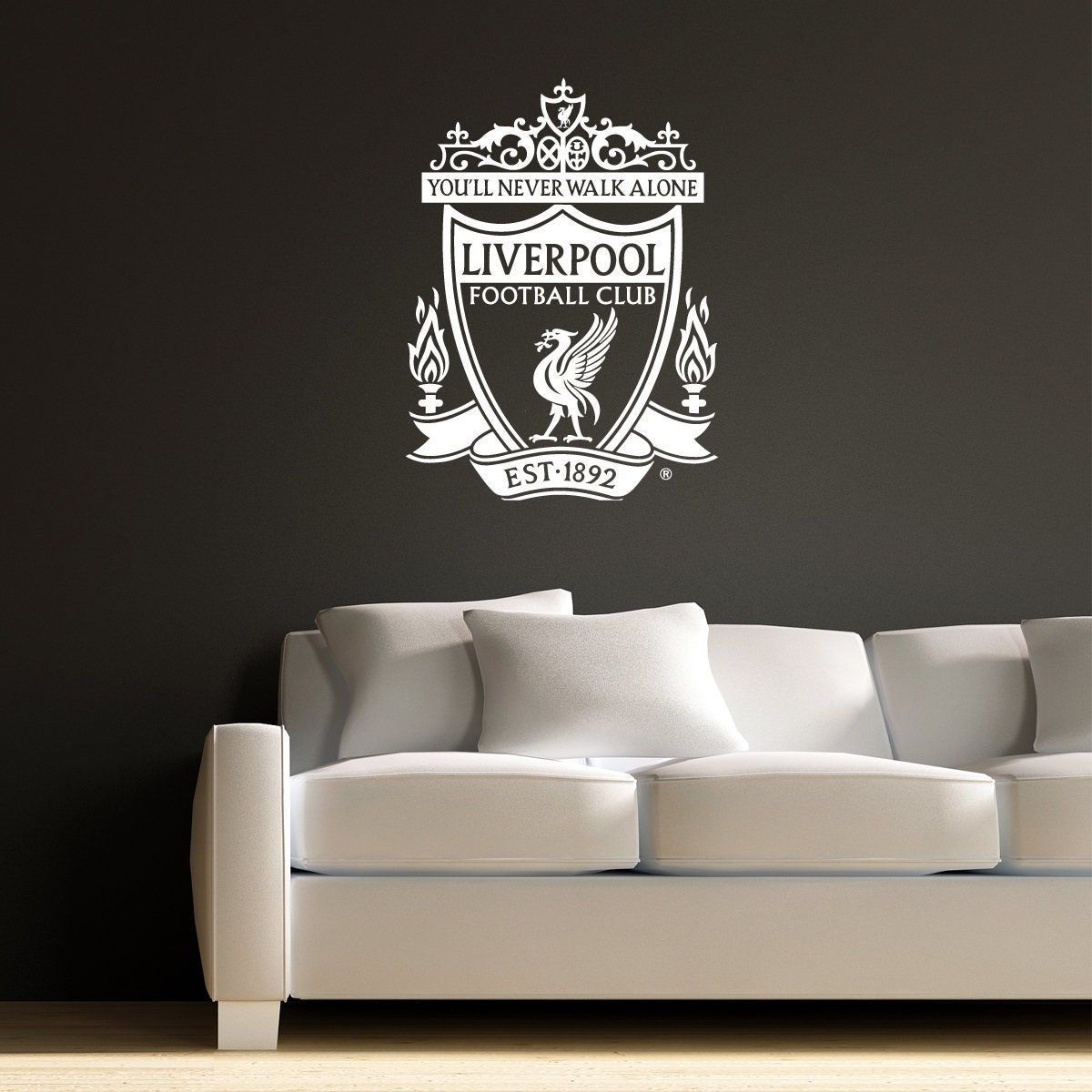 Liverpool Football Club One Colour Crest Wall Decal LFC - Etsy UK