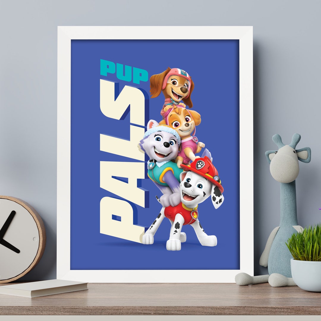 Paw Patrol Print - Pup Pals Stack Poster Wall Art - Etsy