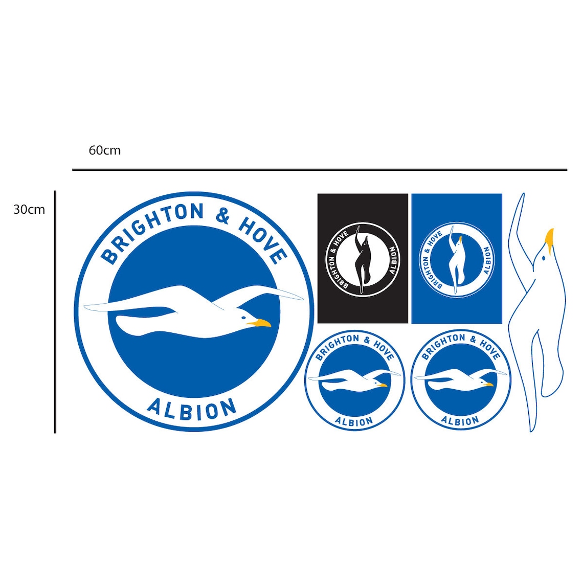 Brighton & Hove Albion Football Club Badge Bonus Wall - Etsy New Zealand
