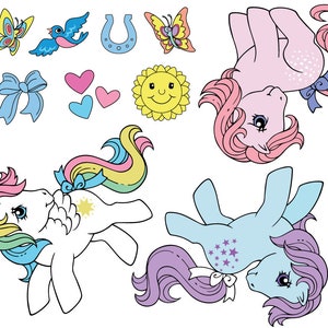 My Little Pony Retro Pony Wall Sticker Set Decal Art Vinyl Mural Kids ...