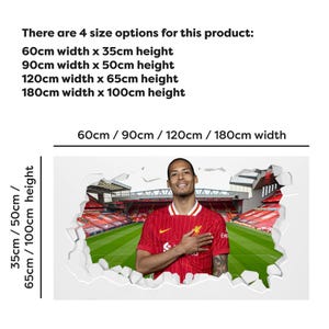 Liverpool FC Wall Sticker - Van Dijk 24/25 Broken Wall Decal - Etsy