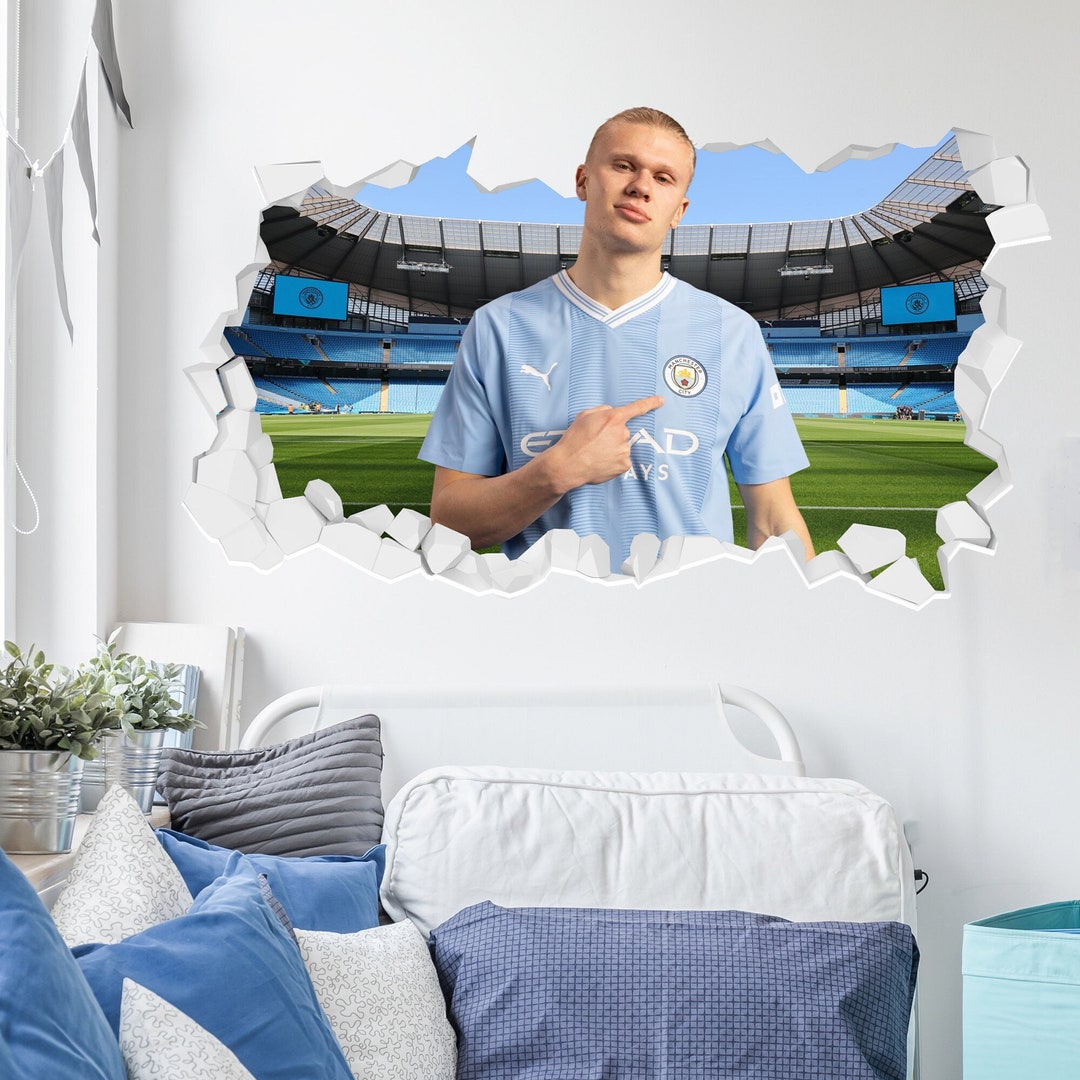 Official Manchester City Wall Sticker Erling Haaland 23/24 - Etsy
