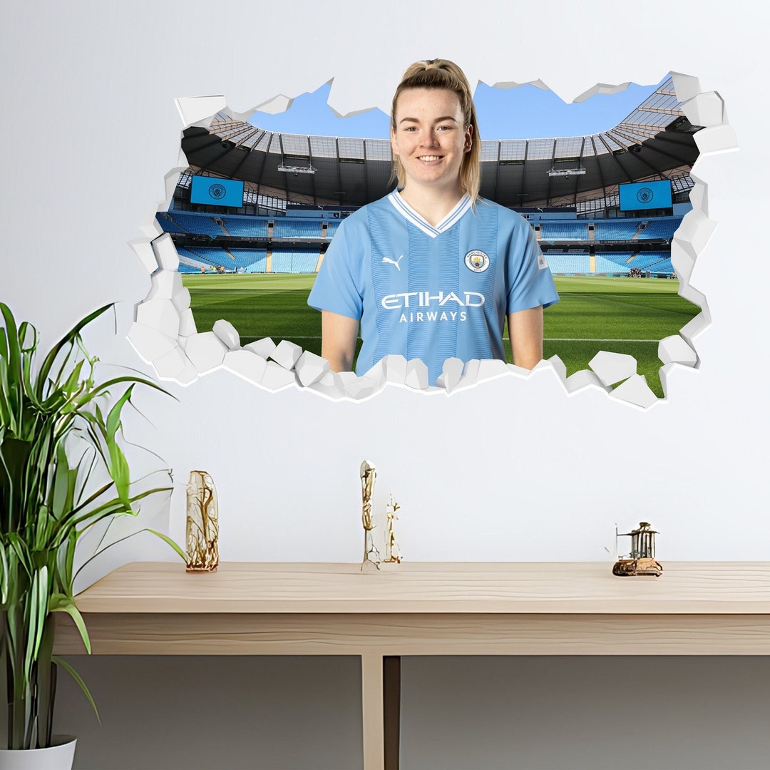 Official Manchester City Wall Sticker - Lauren Hemp 23/24 Broken Wall ...