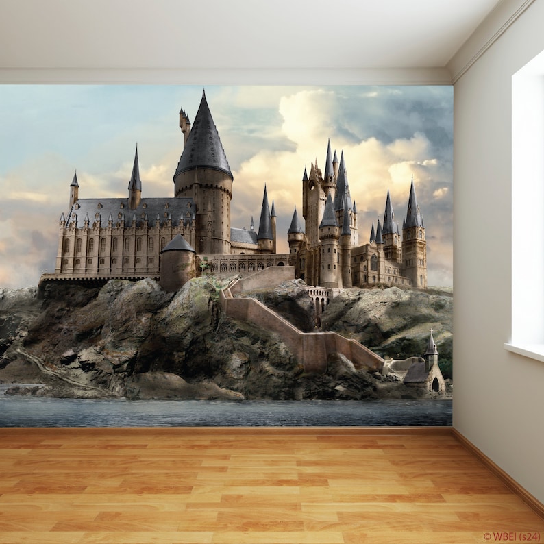 HARRY POTTER Wall Sticker – Hogwarts Castle Outside Day Time Full Wall ...