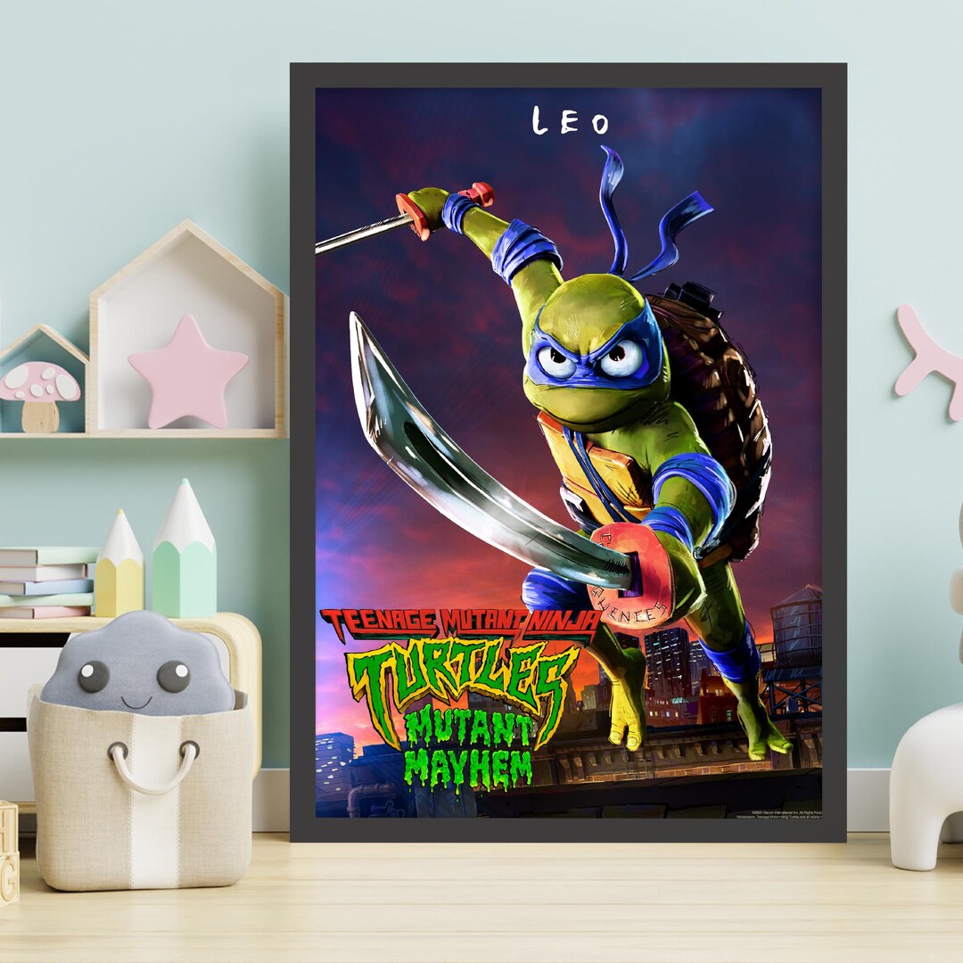 Teenage Mutant Ninja Turtles Print - Leo Mutant Mayhem Poster TMNT Wall ...