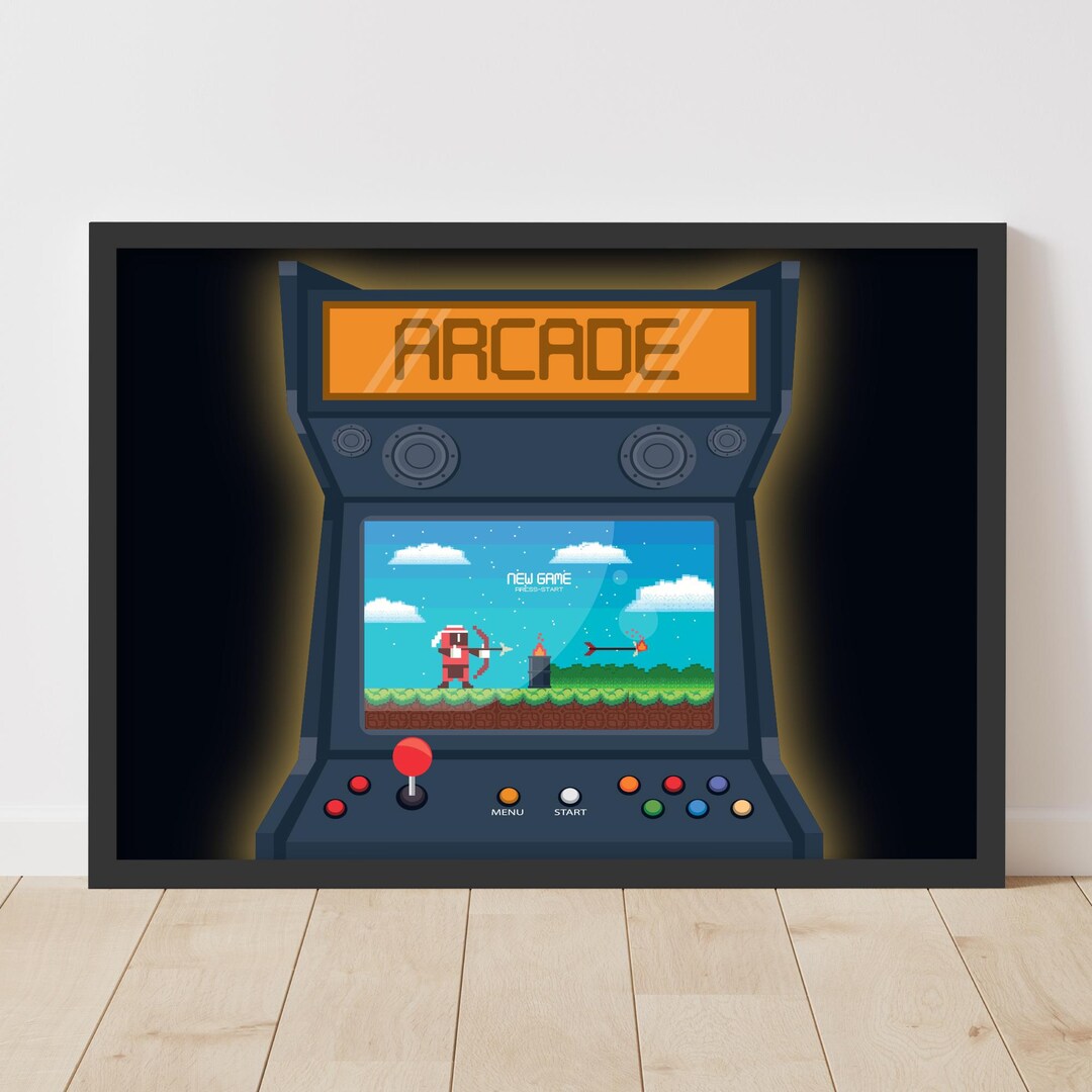 Video Gaming Print - Arcade Shooter Poster Wall Art - Etsy