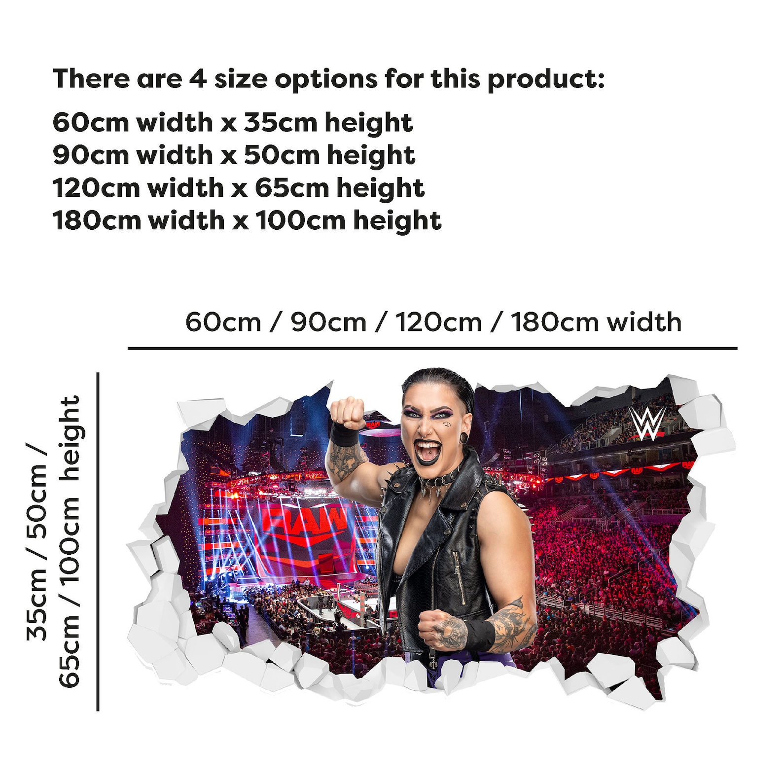 WWE Wall Sticker - Rhea Ripley Broken Wall - Etsy