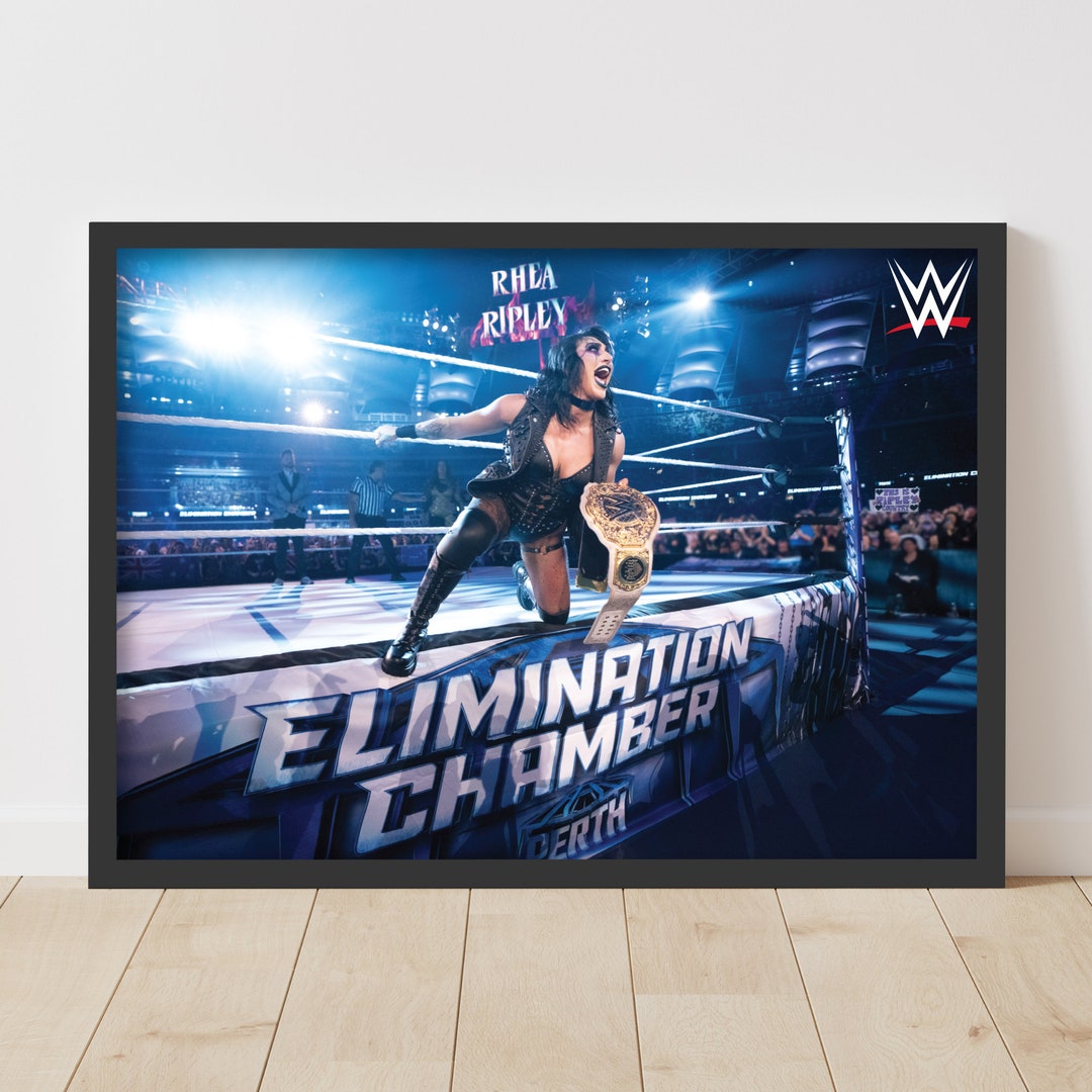 WWE Print - Elimination Chamber Rhea Ripley Win Poster Wall Art - Etsy