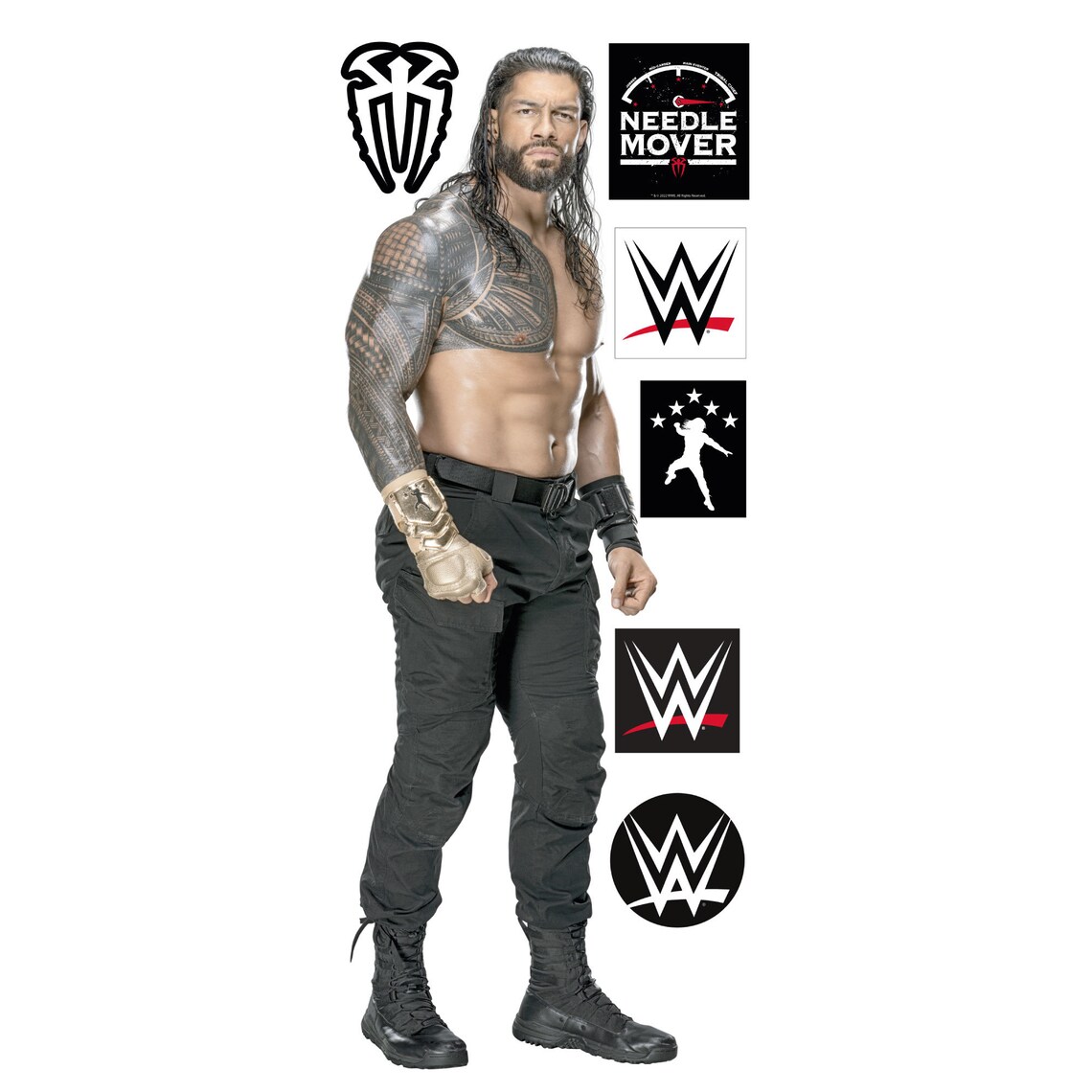 WWE - Roman Reigns Wrestler Decal + Bonus Wall Sticker Set - Etsy