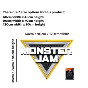 Monster Jam Wall Sticker - Logo Decal Wall Art - Etsy