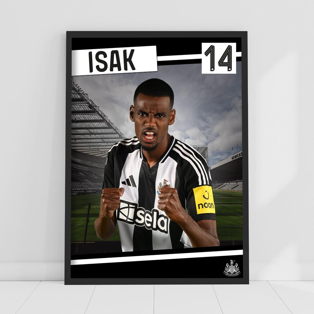 Newcastle United FC Print - Isak Poster Football Wall Art - Etsy Australia