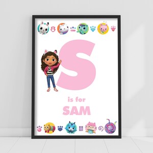 Gabby's Dollhouse Print - Gabby Letter and Name Personalised Poster ...