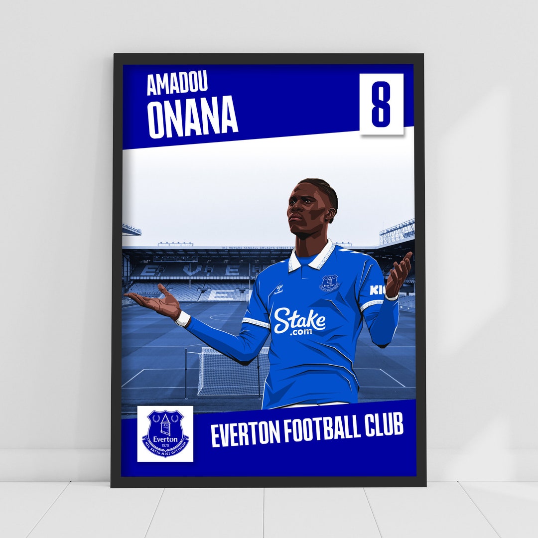 Everton FC Poster - Onana Print Design Wall Art - Etsy