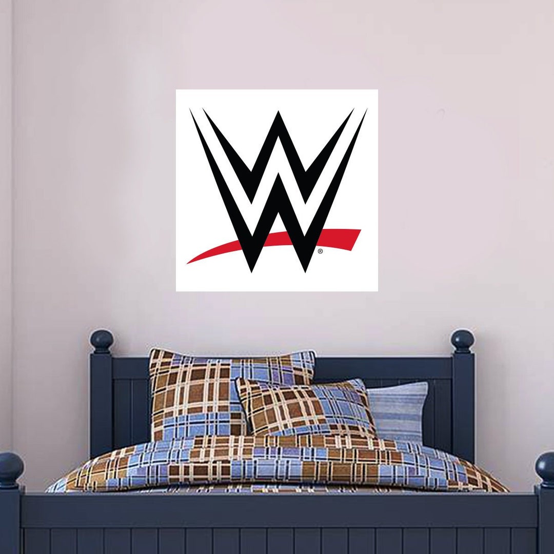 WWE - Logo (white) Wall Sticker - Etsy