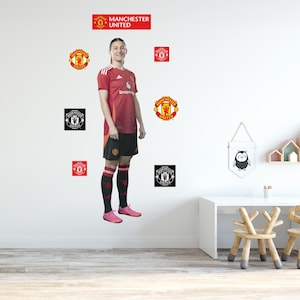 Manchester United FC Wall Sticker - Blundell 24/25 Player + MUFC Decals ...