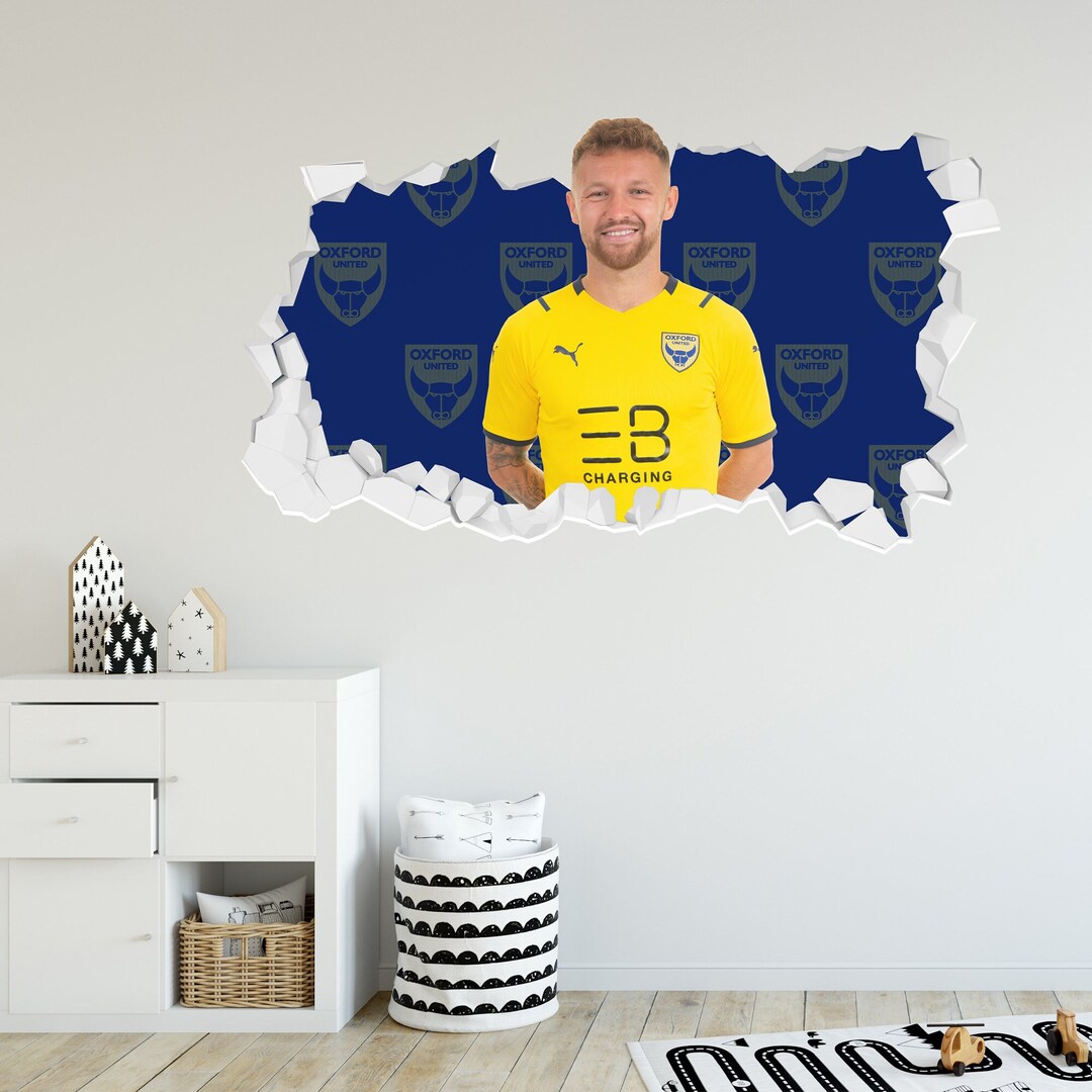 Oxford United Football Club Matt Taylor Broken Wall Sticker Art Decal ...
