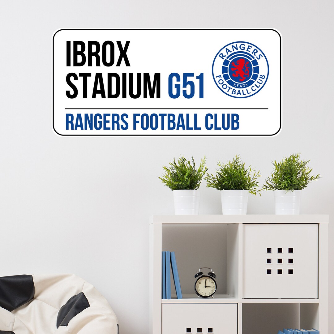 Rangers Football Club Street Sign Wall Sticker Football Art Decal - Etsy