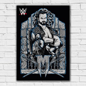 WWE Print - Drew Mcintyre Graphic Poster Wrestling Wall Art - Etsy