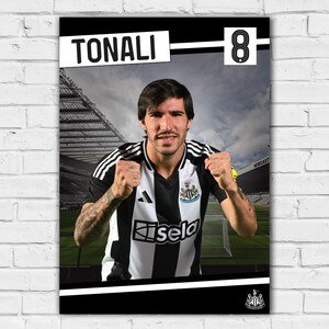 Newcastle United FC Print - Tonali Poster Football Wall Art - Etsy
