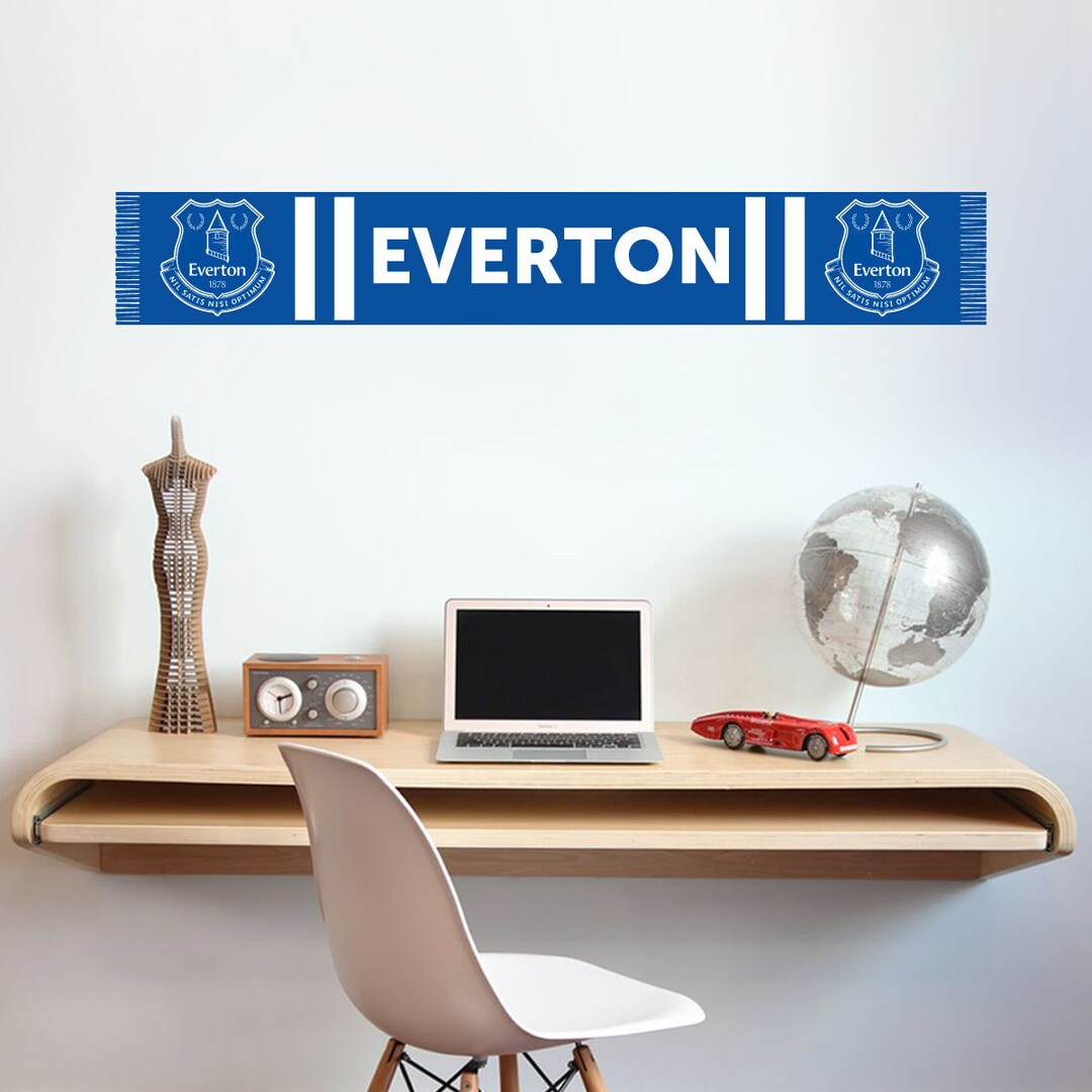 Everton Football Club - Bar Scarf Wall Sticker - Etsy