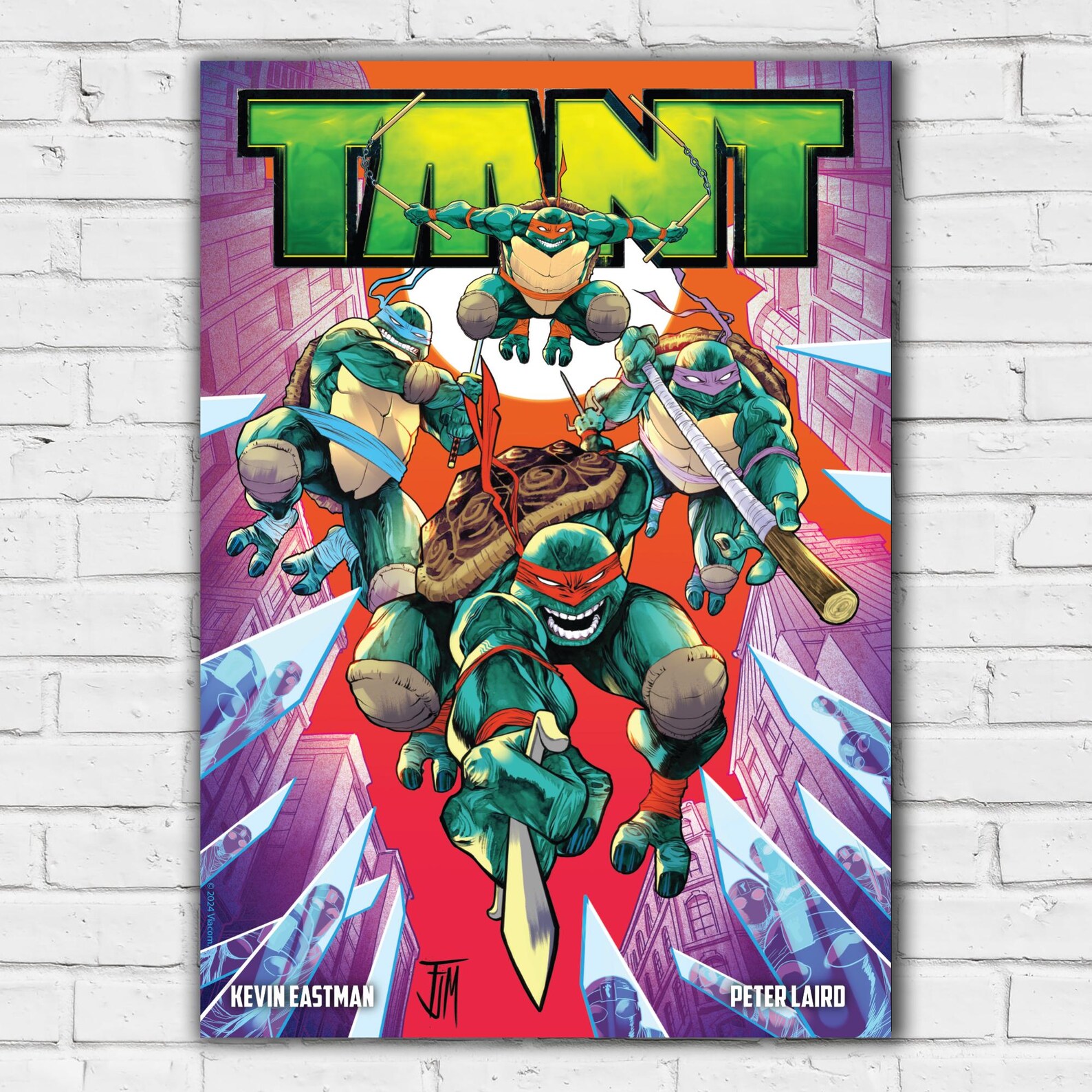 Teenage Mutant Ninja Turtles Print - Group Jumping Purple City Poster ...