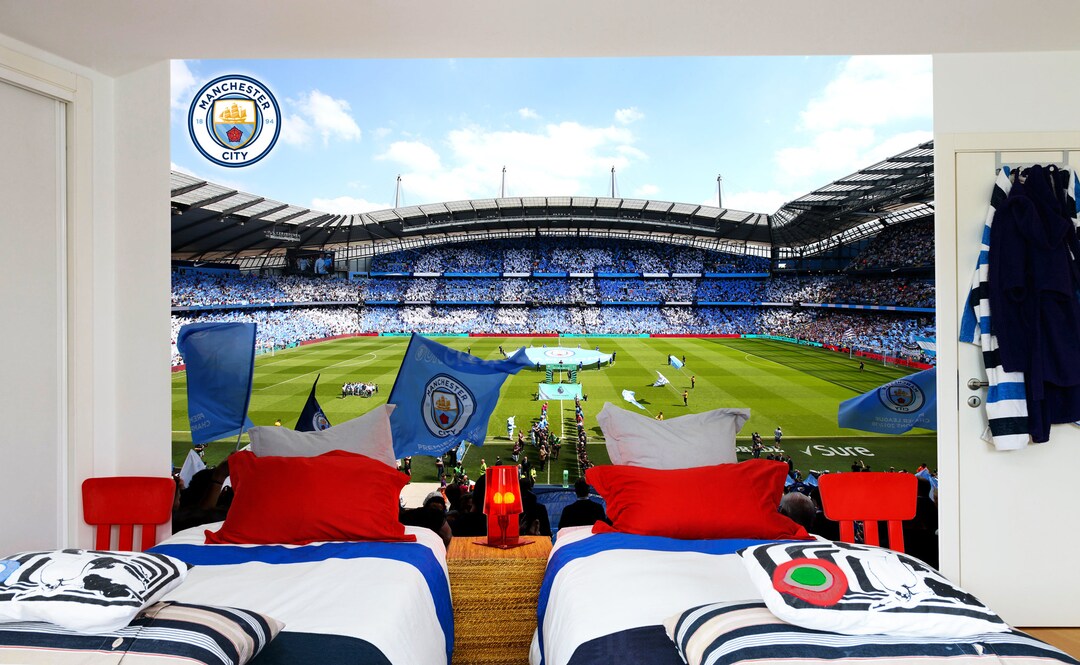 Manchester City FC - Etihad Stadium Side Shot Full Wall Mural - Etsy