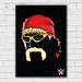 WWE Print Hulk Hogan Face Illustration Poster Wrestling Wall Art - Etsy