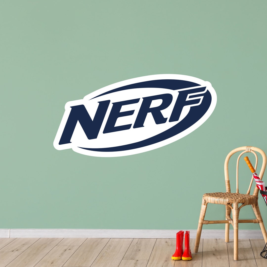 Nerf Wall Sticker - Blue Logo Decal Wall Art - Etsy