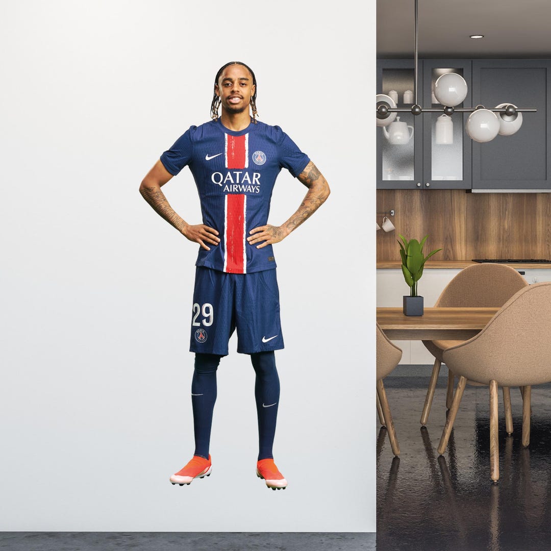Paris Saint-germain Wall Sticker - Barcola 24-25 Player Wall Decal PSG ...