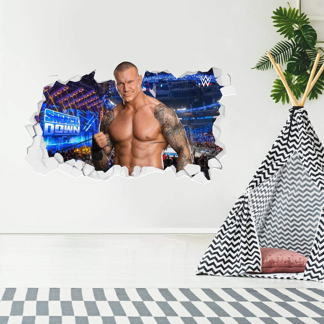 WWE Wall Sticker - Randy Orton Broken Wall - Etsy