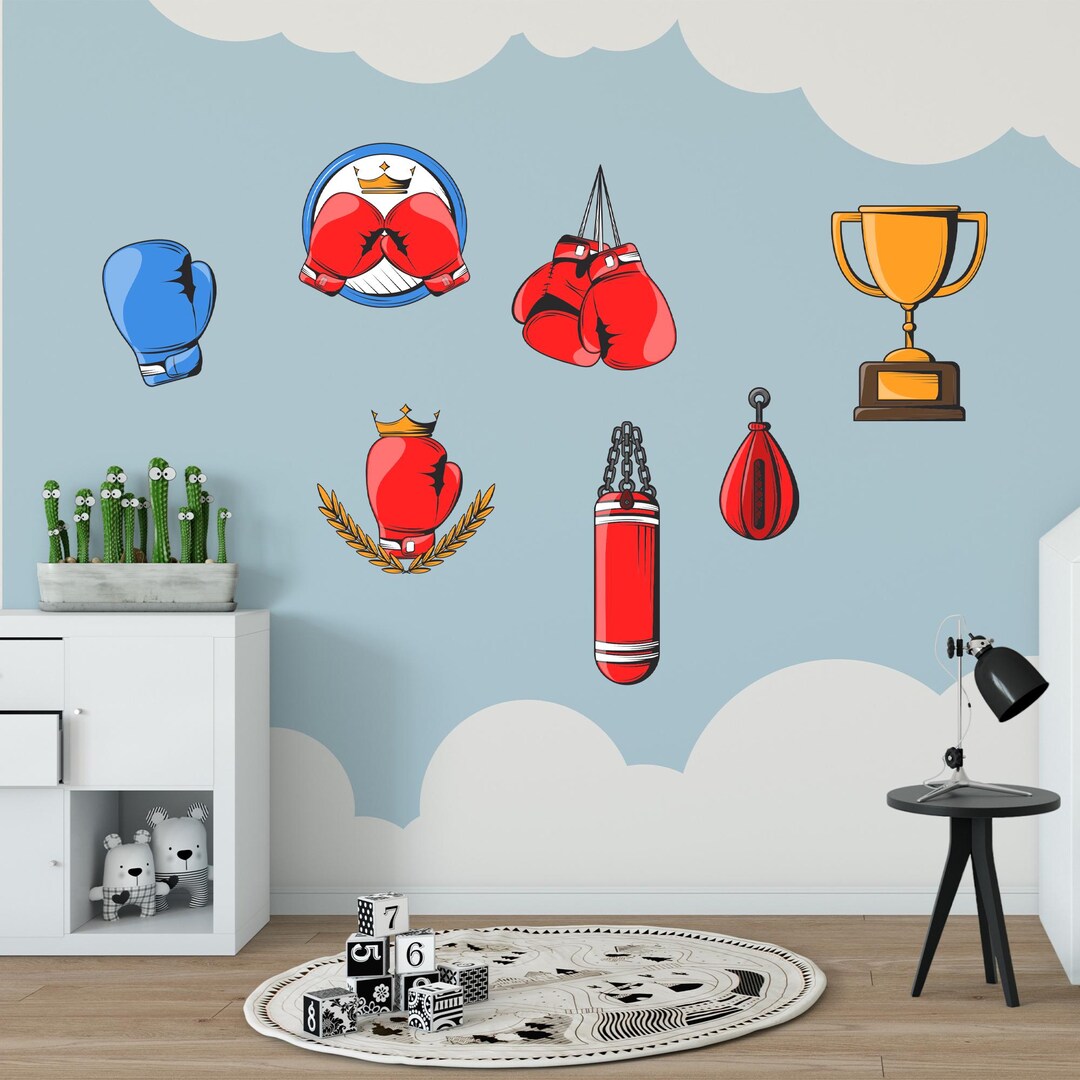Boxing Wall Sticker - 7 Icons Decal Wall Art - Etsy