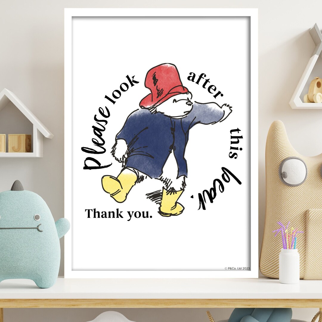 Paddington Bear Classic Print - Please Look After This Bear Wall Art ...