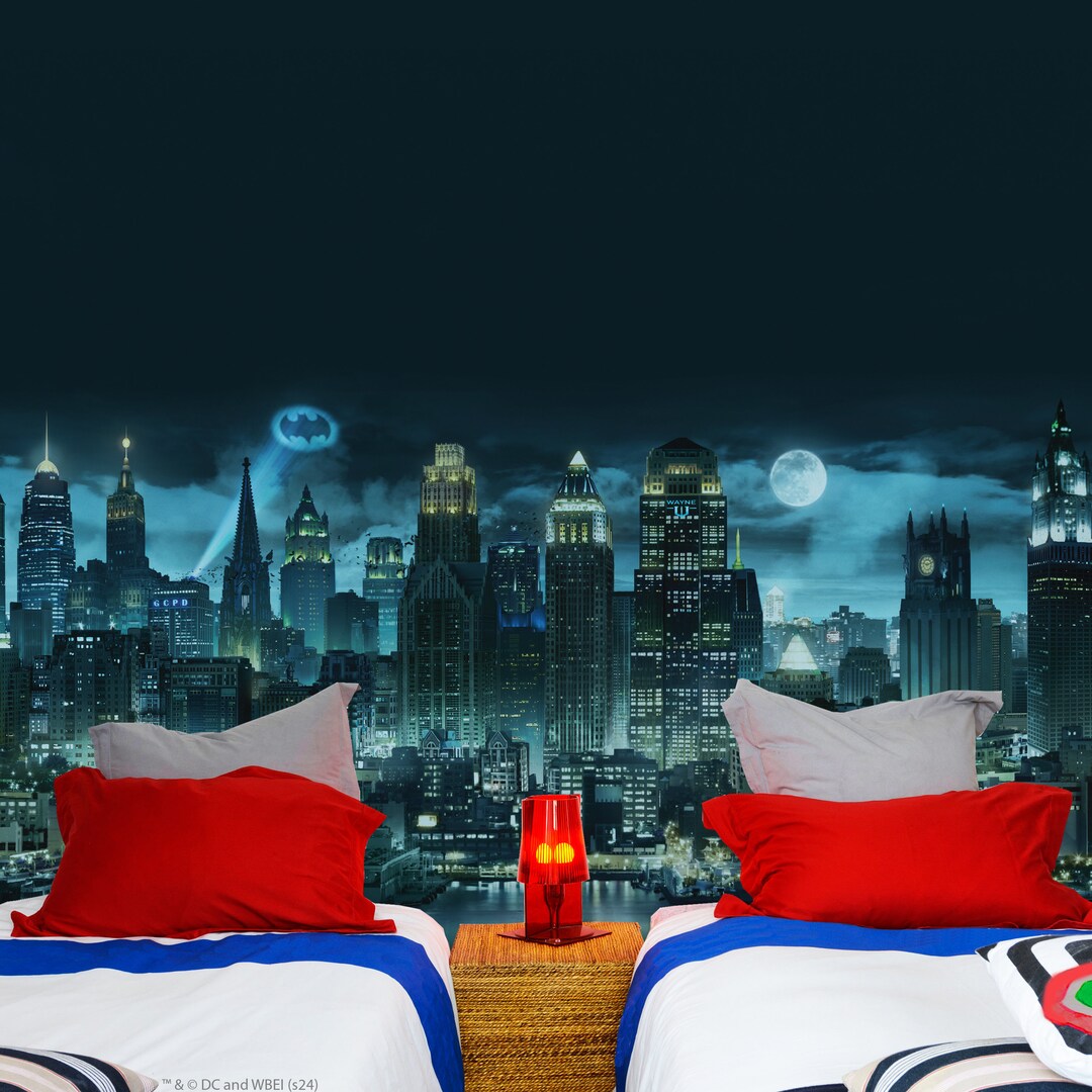 Batman™ Wall Sticker - Gotham City Full Wall Mural DC Superhero Art - Etsy