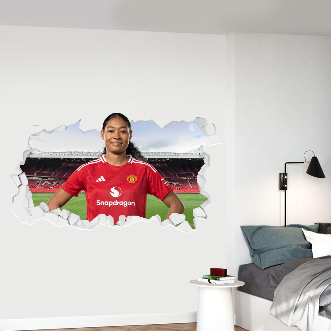 Manchester United FC Wall Sticker - Riviere 24/25 Broken Wall - Etsy