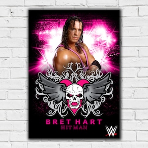WWE Print - Bret Hart Hitman Poster Wrestling Wall Art - Etsy