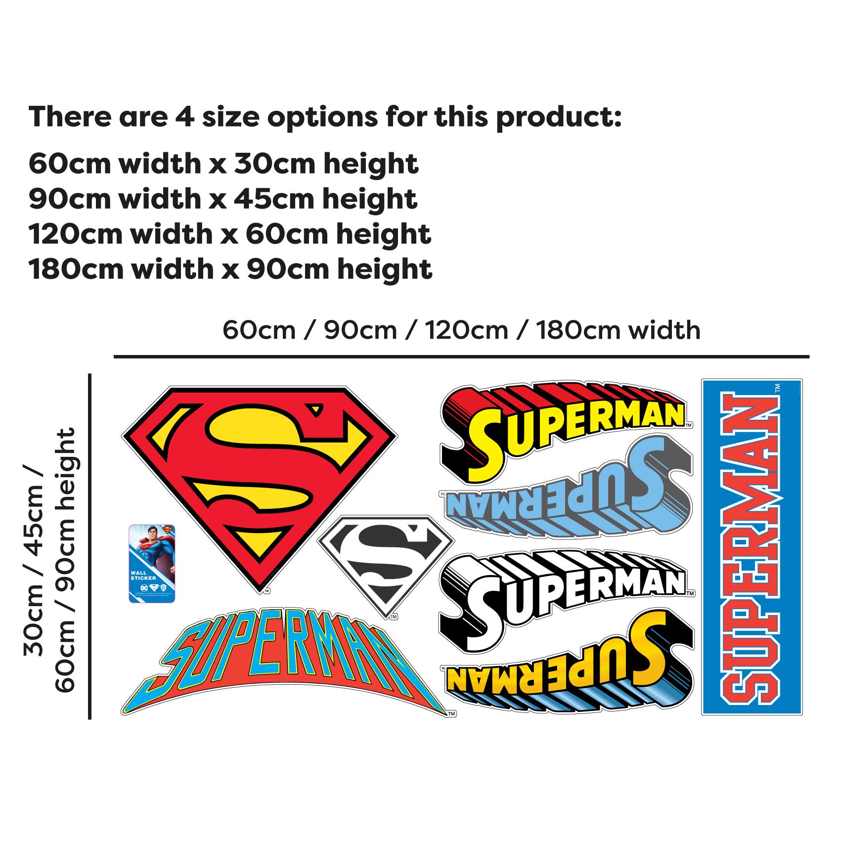 Superman Wall Sticker - Logos Set Wall Decal DC Superhero Art - Etsy
