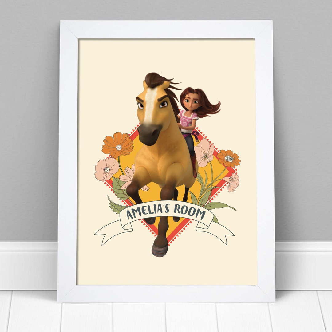 Spirit Untamed Print - Spirit & Lucky Personalised Name Print Kids Wall ...