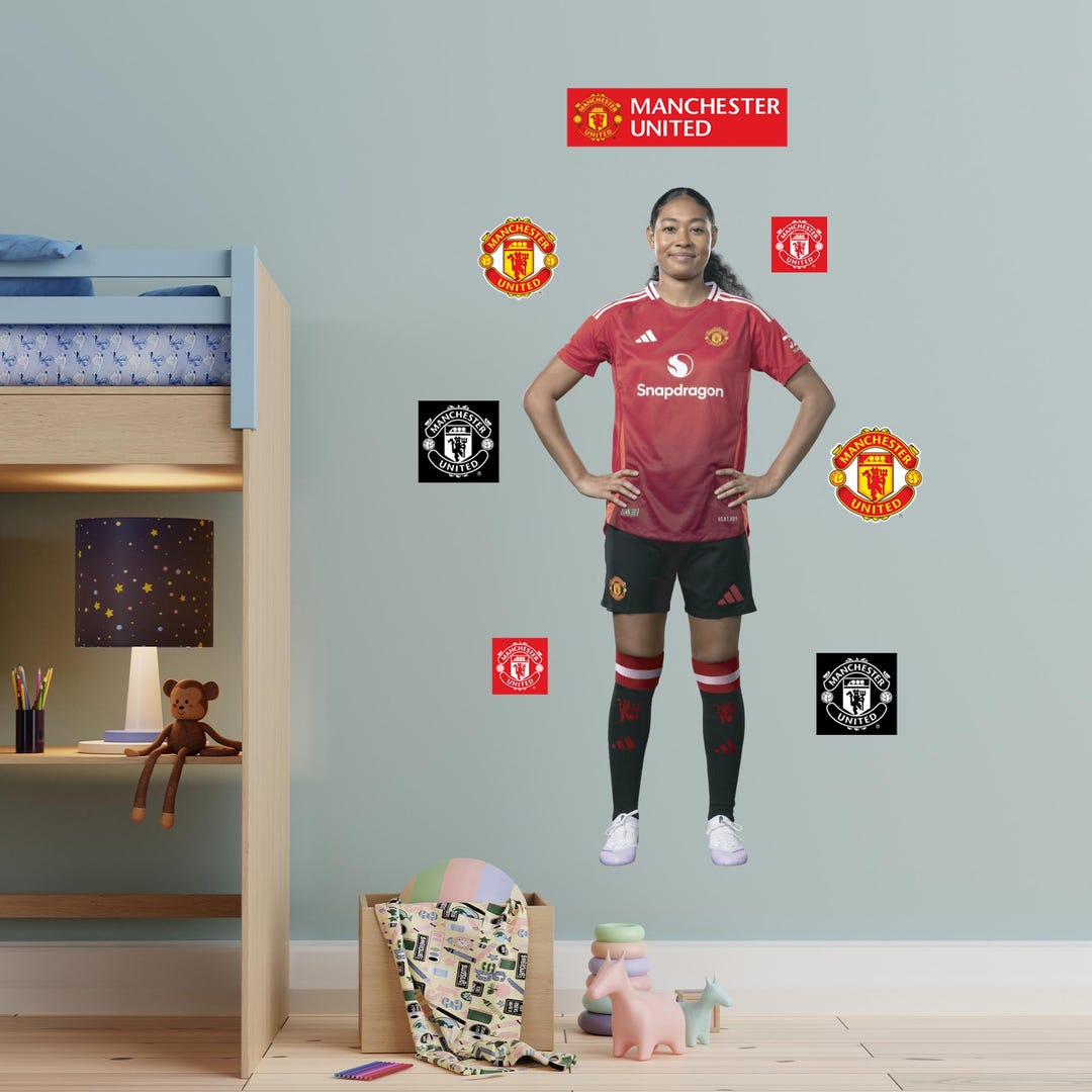Manchester United FC Wall Sticker - Riviere 24/25 Player + MUFC Decals ...