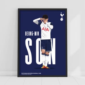 Tottenham Hotspur Print - Heung-min Son Illustration 24-25 Poster Wall ...